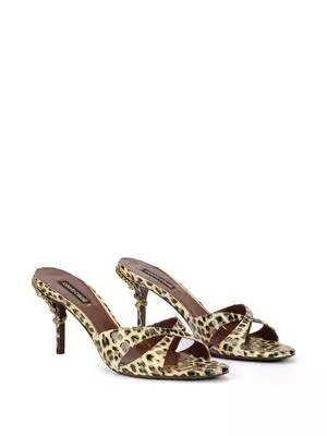 Roberto Cavalli Leopard-print Crossover Sandals