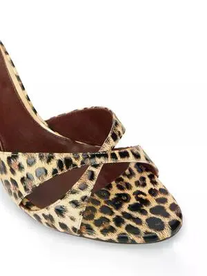 Roberto Cavalli Leopard-print Crossover Sandals