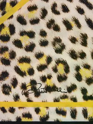 Roberto Cavalli Pop Jaguar Silk Scarf