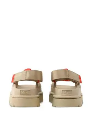UGG Logo-patch Platform Sandals - Neutrals