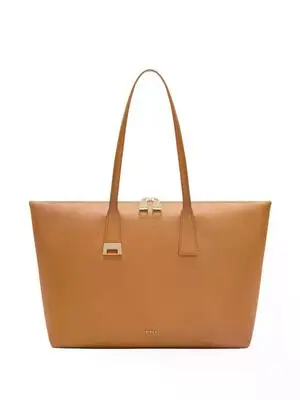 Furla Olivia Zip Leather Tote Bag - Neutrals