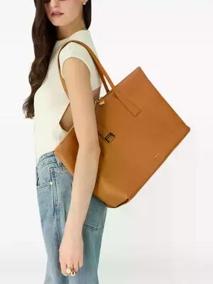 Furla Olivia Zip Leather Tote Bag - Neutrals
