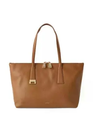 Furla Olivia Calf Leather Tote Bag - Brown