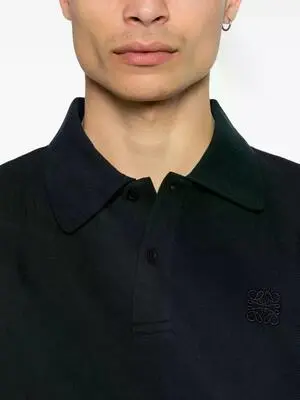Loewe Embroidered-logo Polo Shirt - Blue