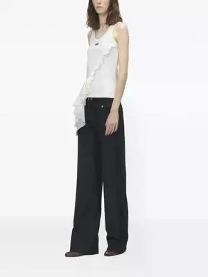 Alexander McQueen Ruffled Asymmetric Shirt - White