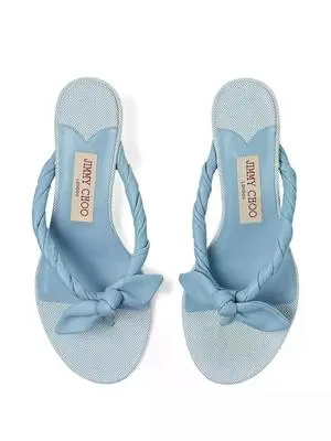 JIMMY CHOO Liss Heeled Thong Sandals - Blue