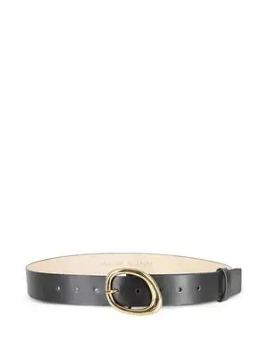 Magda Butrym Embossed Oval Buckle Belt - Black