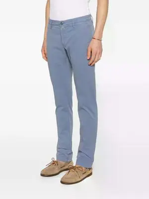 Jacob Cohen Logo-patch Trousers - Blue