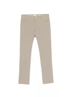 Jacob Cohen Logo-patch Trousers - Neutrals