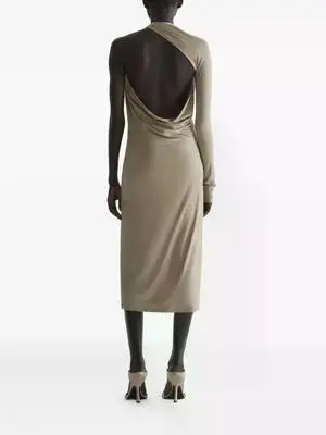 MUGLER Draped Loop Dress - Neutrals