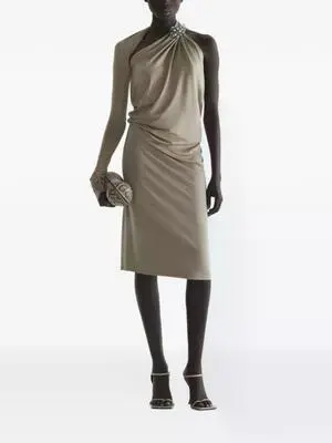MUGLER Draped Loop Dress - Neutrals
