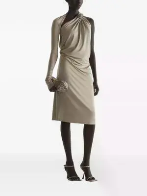 MUGLER Draped Loop Dress - Neutrals