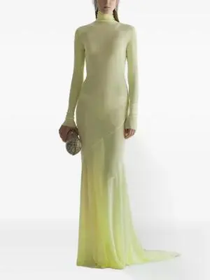 MUGLER Turtleneck Gown - Yellow