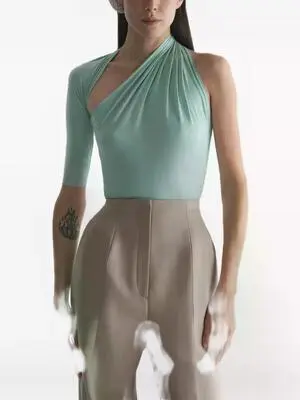 MUGLER Draped Loop T-shirt - Blue