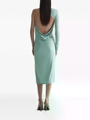 MUGLER Draped Loop Dress - Blue