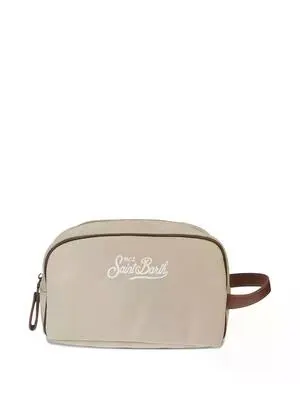 MC2 SAINT BARTH Logo-embroidered Wash Bag - Neutrals