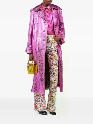 Roberto Cavalli Metallic-effect Trench Coat