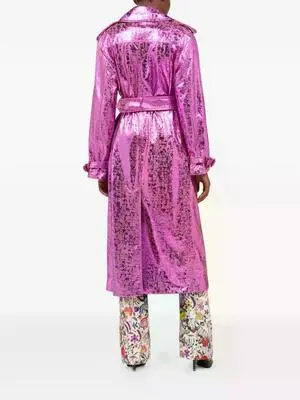 Roberto Cavalli Metallic-effect Trench Coat