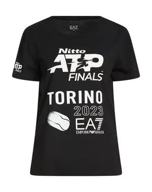 EA7 Printed Cotton T-shirt - Black