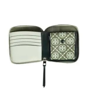Tory Burch Wallet Textile Fibers - Green