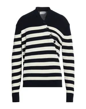 LANEUS Striped V-neck Cotton Sweater