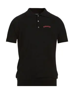 Dsquared2 Lightweight Virgin Wool Sweater With Short Sleeves - Black