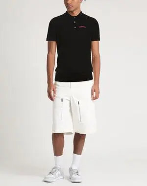 Dsquared2 Lightweight Virgin Wool Sweater With Short Sleeves - Black