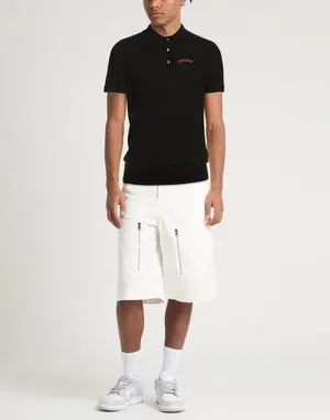 Dsquared2 Lightweight Virgin Wool Sweater With Short Sleeves - Black