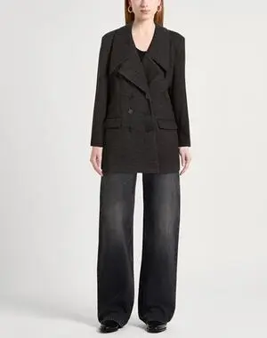 John Richmond Double-breasted Flannel Coat