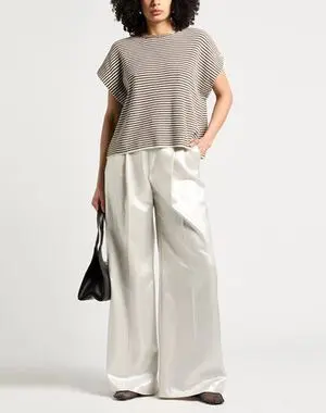Brunello Cucinelli Striped Sequined Crewneck Sweater