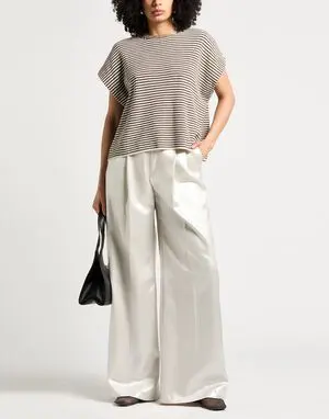 Brunello Cucinelli Striped Sequined Crewneck Sweater