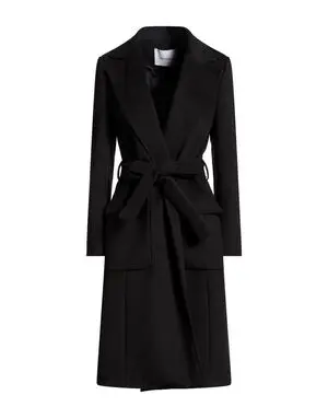 FRACOMINA Belted Brushed-felt Coat - Black
