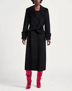 FRACOMINA Belted Double-breasted Coat - Black