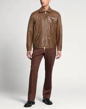 Bolongaro Trevor Joseph Sheepskin Biker Jacket - Beige
