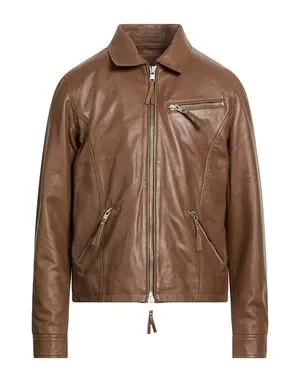Bolongaro Trevor Joseph Sheepskin Biker Jacket - Beige