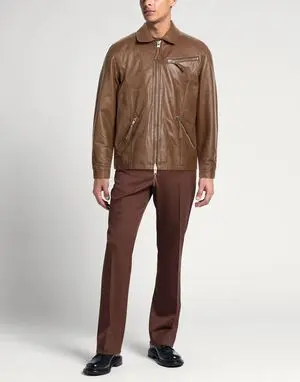 Bolongaro Trevor Joseph Sheepskin Biker Jacket - Beige