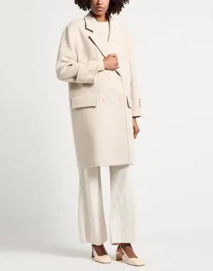 Max Mara Double-breasted Coat In Light Virgin Wool And Cashmere - Grey