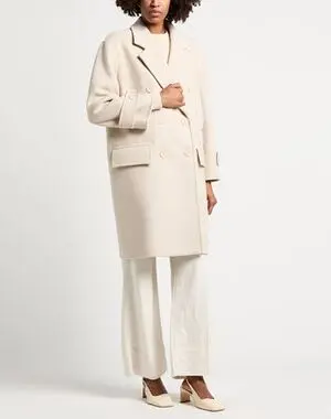 Max Mara Double-breasted Coat - Light Grey
