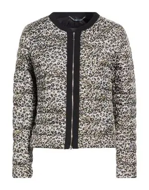 MOORER Puffer Jacket In Leopard-print Polyamide