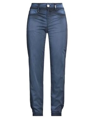 High Tapered Trousers With Designer Plaque - Navy