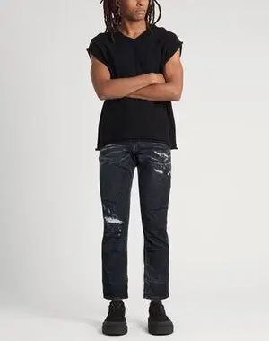 Dsquared2 Tapered Jeans With Leather Detailing - Black