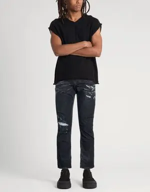 Dsquared2 Tapered Jeans With Leather Detailing - Black