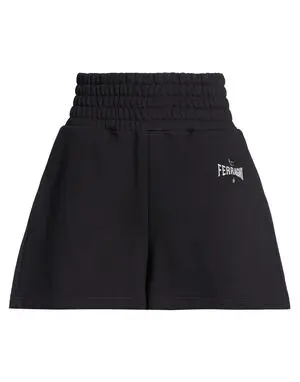 CHIARA FERRAGNI Cotton French Terry High Waisted Shorts