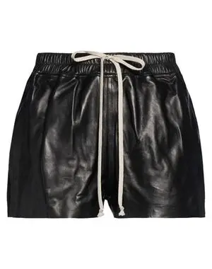 Rick Owens Calfskin Leather Shorts