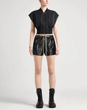 Rick Owens Calfskin Leather Shorts