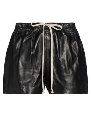 Rick Owens Calfskin Leather Shorts