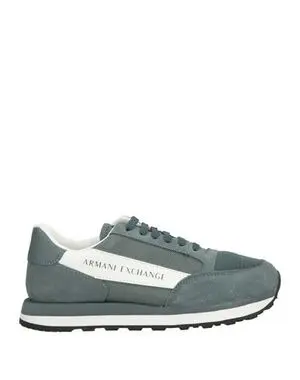 Armani Exchange Sneakers Deep Teal Size Cow Leather, Polyamide, Polyester, Polyurethane - Green
