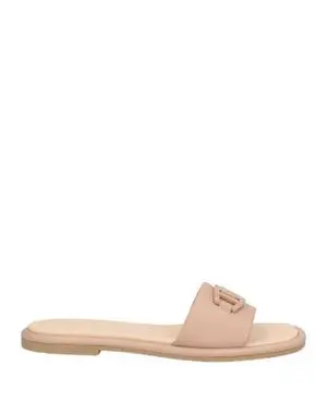 AIGNER Leather Slide Sandals