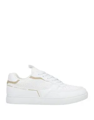 Armani Exchange Low-top Sneakers With Logo And Piped Trims