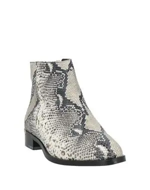 Cosmoparis Ankle Boots In Leather With Snakeskin Print